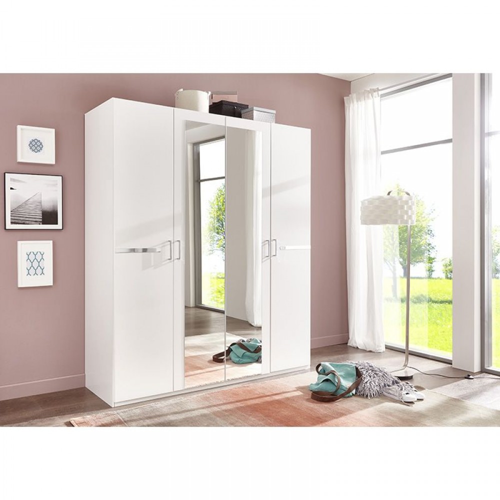 Riidekapp Anna 180 cm (valge/kroom)